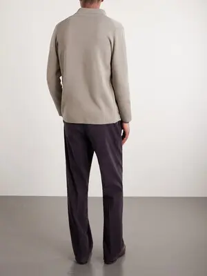 Thom Sweeney Cotton Crepe Knitted Blazer