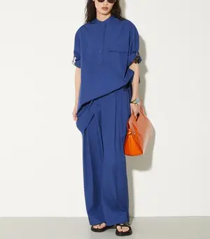 Max & Co. Cotton Drawstring Trousers - Blue