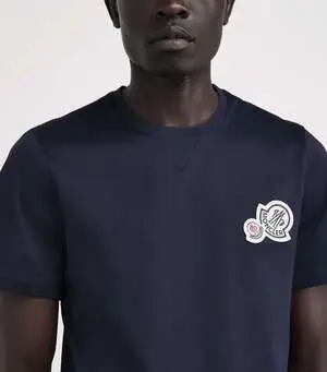 Moncler Cotton Logo T-shirt - Blue