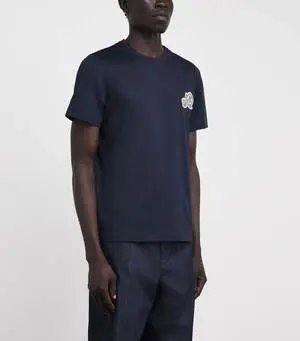Moncler Cotton Logo T-shirt - Blue