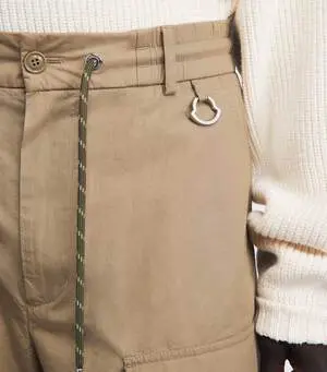 Moncler Cotton Poplin Cargo Shorts - Beige