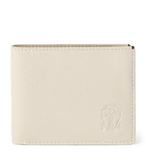 Brunello Cucinelli Leather Bifold Wallet - Blue