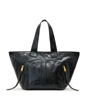 ALLSAINTS Leather Jean Rey Tote Bag - Black