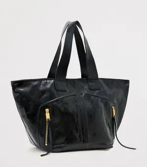 ALLSAINTS Leather Jean Rey Tote Bag - Black