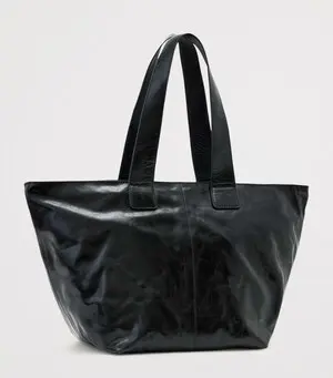 ALLSAINTS Leather Jean Rey Tote Bag - Black