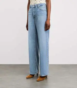 FRAME The Stroll Wide-leg Jeans - Blue