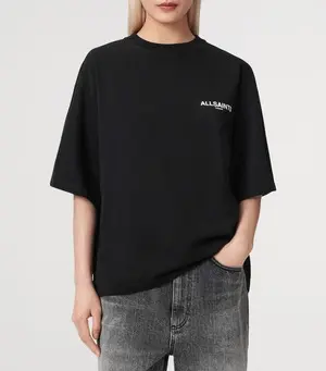 ALLSAINTS Organic Cotton Halis Amelie T-shirt - Black