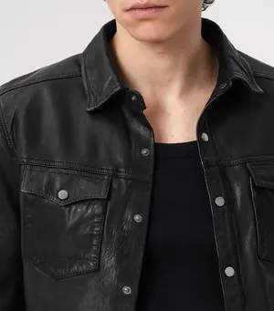 ALLSAINTS Leather Irwin Shirt
