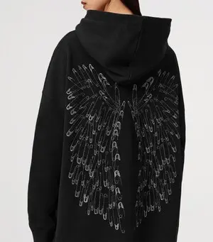 ALLSAINTS Organic Cotton Pin-detail Etienne Hoodie