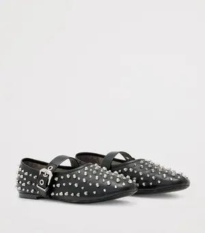 ALLSAINTS Sabine Stud Ballet Flats - Black