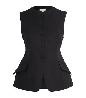 Sandro Cotton-blend Peplum Waistcoat