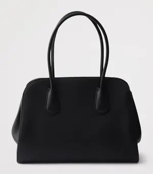 Prada Leather Top-handle Tote - Black