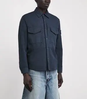 Stone Island Canvas Ghost Overshirt - Blue