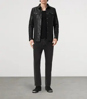 ALLSAINTS Leather Irwin Shirt