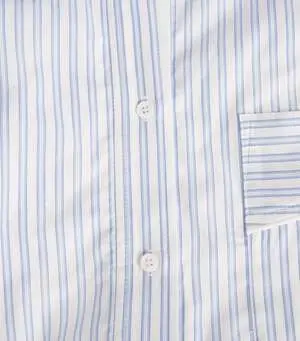 Sandro Cotton Stripe Cropped Shirt