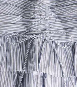Sandro Cotton Stripe Mini Skirt - Blue