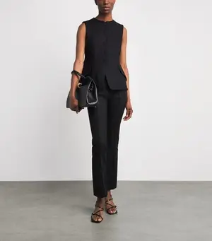 Sandro Zip-up Flared Trousers