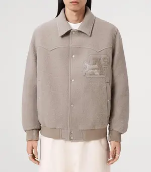 ALLSAINTS Wool Royce Bomber Jacket - Brown