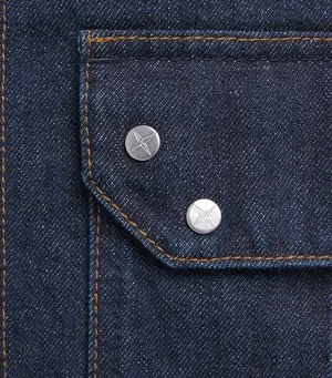 Stone Island Denim Zip-up Overshirt - Blue