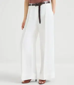 Brunello Cucinelli Pleated Loose-fit Trousers