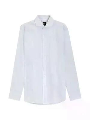 BOSS Slim-fit Shirt In Striped Twill - White