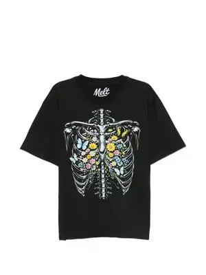MELT Floral Skeleton T-shirt