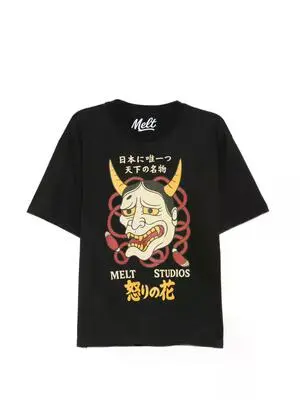 MELT Graphic Print T-shirt - Black