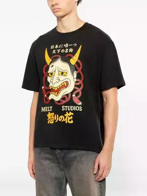 MELT Graphic Print T-shirt - Black
