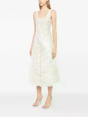 NEEDLE & THREAD Floral-embroidered Dress