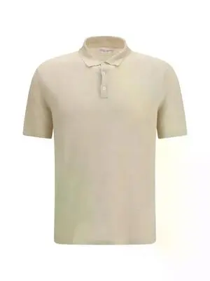 ROBERTO COLLINA Short-sleeved Polo Shirt - Neutrals