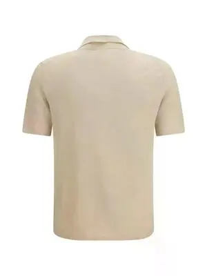 ROBERTO COLLINA Short-sleeved Polo Shirt - Neutrals