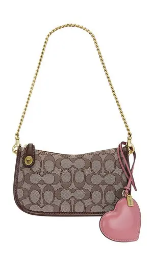 COACH Heart Puffy Bag Charm In Mauve - Peony
