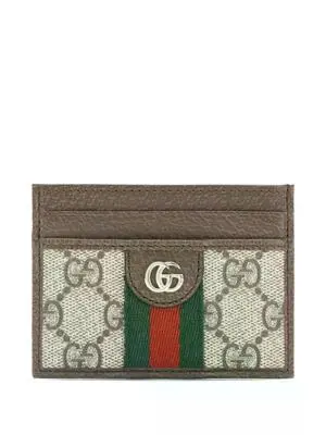 Gucci Ophidia Gg Supreme Card Holder - Neutrals