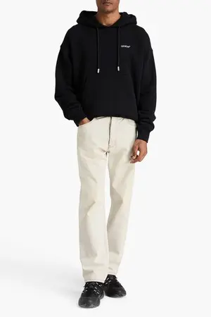 Off-White Printed French Cotton-terry Hoodie
