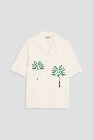 Officine Générale Luis Embroidered Cotton Shirt