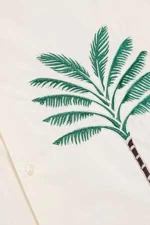 Officine Générale Luis Embroidered Cotton Shirt