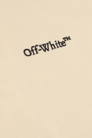 Off-White Embroidered Cottonjersey Tshirt - Beige