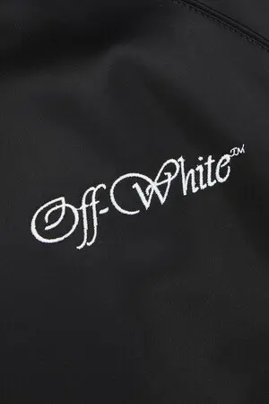 Off-White Embroidered Satin Bomber Jacket