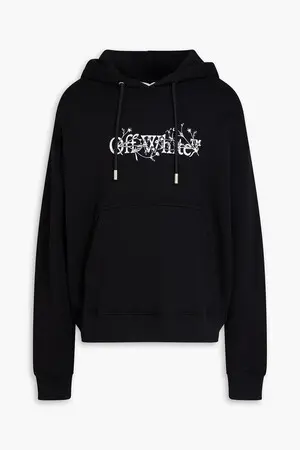 Off-White Printed French Cotton-terry Hoodie