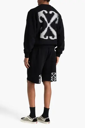 Off-White Printed Cotton-terry Sweatshirt