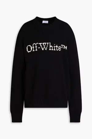 Off-White Intarsia Wool-blend Sweater