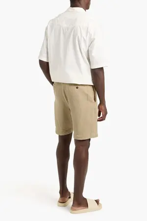 Officine Générale Lyocell, Linen, And Cotton Drawstring Shorts