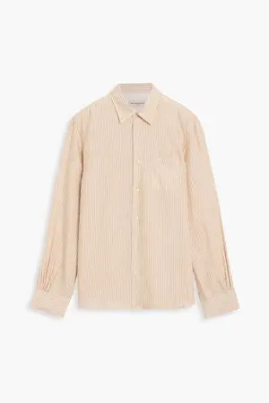 Officine Générale Striped Lyocell Oxford Shirt