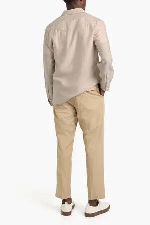 Officine Générale Striped Lyocell Oxford Shirt
