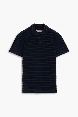 Orlebar Brown Doran Striped Cottonterry Polo Shirt