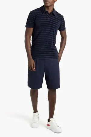 Orlebar Brown Doran Striped Cottonterry Polo Shirt
