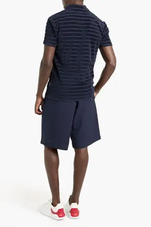 Orlebar Brown Doran Striped Cottonterry Polo Shirt