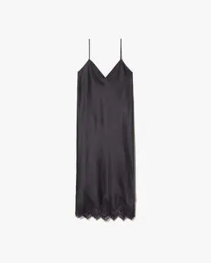 NILI LOTAN Seve Silk Lace Dress - Black