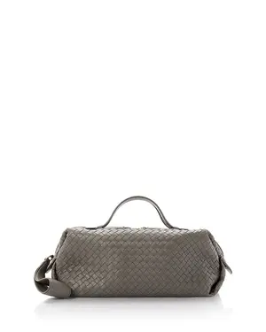 Bottega Veneta Gioco Intrecciato Woven Handbag - Basalt/muse Brass