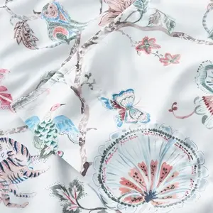 CHRISTY Tropical Floral Cotton Sateen Sheet Set, King Exclusive